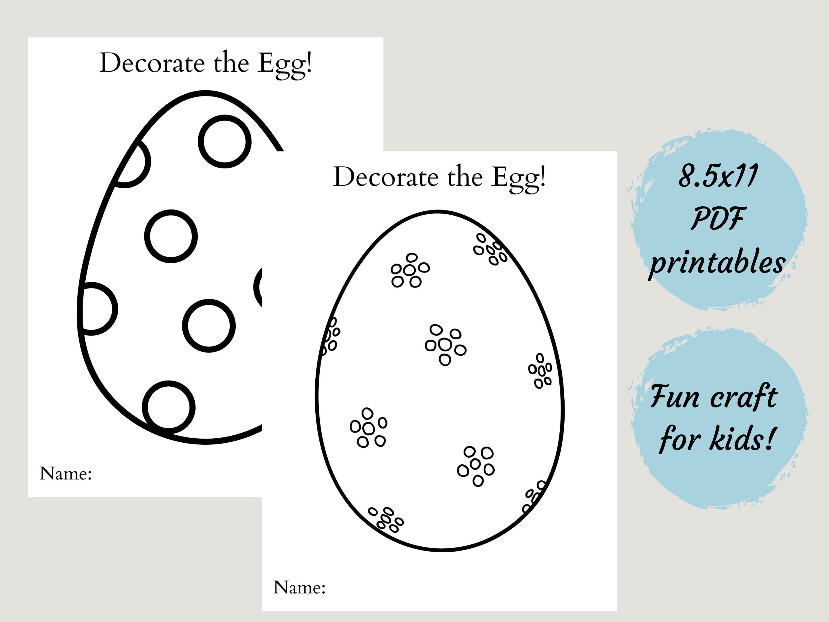 Easter Egg Coloring Page for Kids Printables - Fun for All Ages to ...