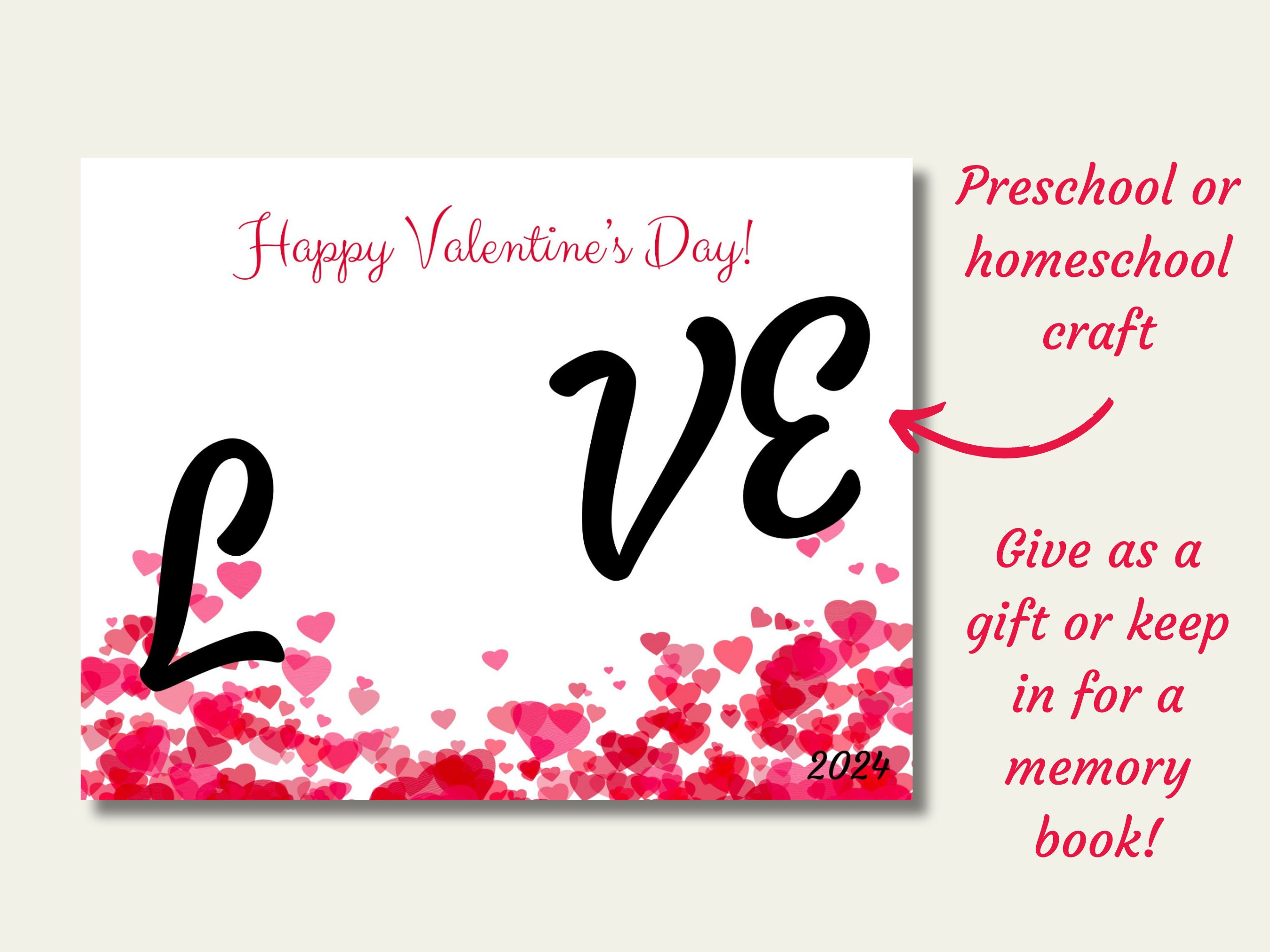 Valentine's Day Handprint Craft Printable Parent Gift Valentine ...