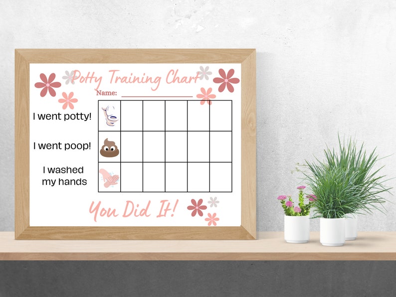 Kids Potty Toilet Training Printable Chart Girl Reward Potty Training ...