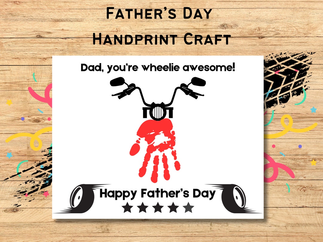 Dad Father's Day Handprint Craft Gift From Child | Activity for Baby ...