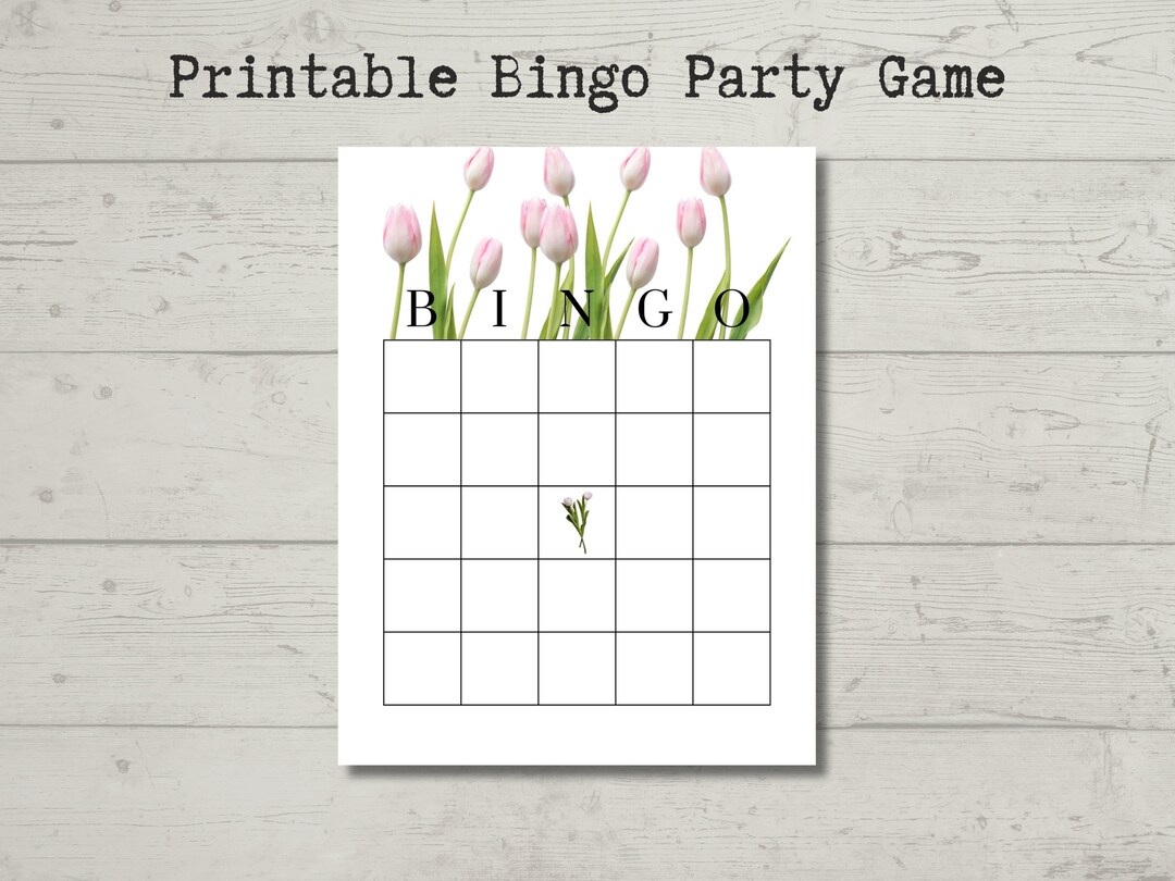 Blank Spring Floral Bingo Game Printable | Mother's Day Brunch Baby ...