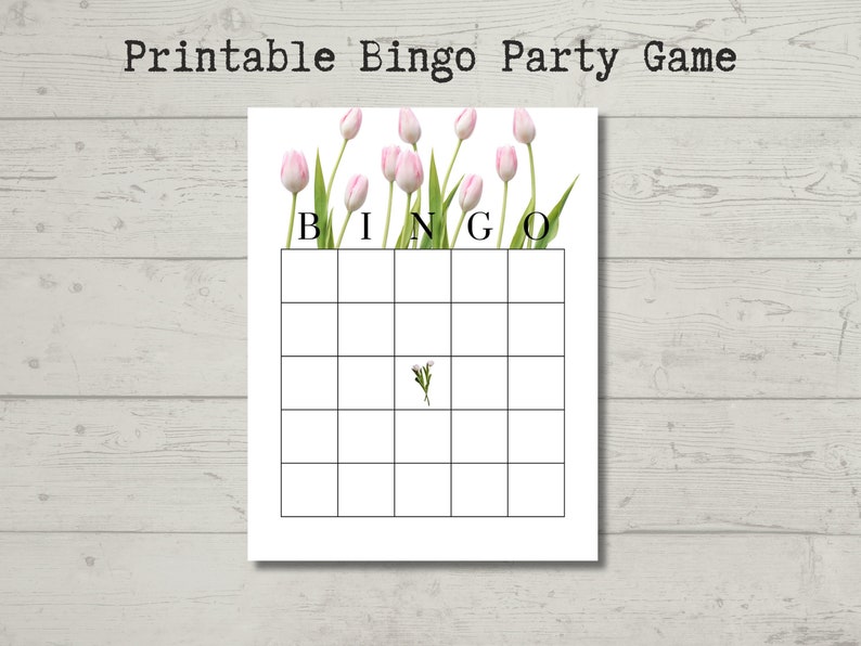 Blank Spring Floral Bingo Game Printable | Mother's Day Brunch Baby ...