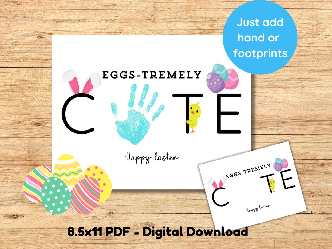 Easter Bunny Hand Fingerprint Craft Activity for Preschool Daycare Baby ...