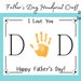 Father's Day Best Dad Handprint Craft Gift for Dad | Activity for Baby ...