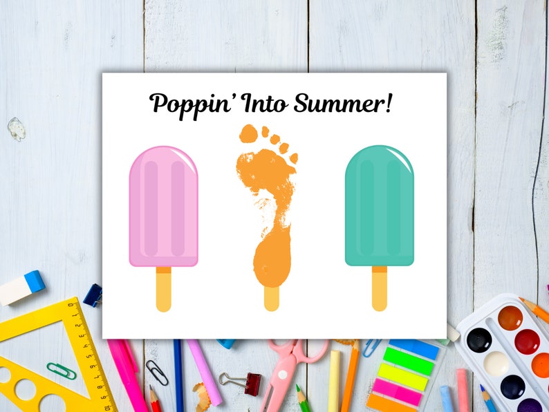 Summer Popsicle Handprint Craft: End of Year Art (digital Download) - Etsy