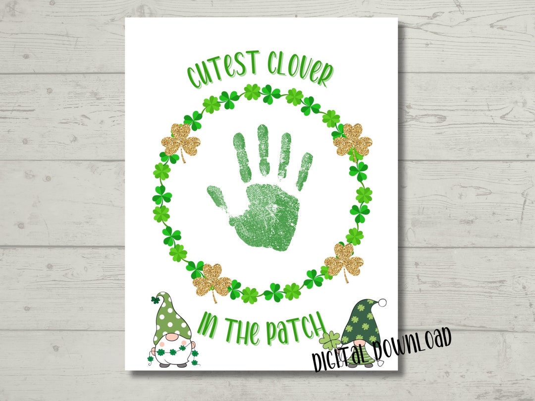 Kids St Patricks Day Handprint Craft Printable Art for Use at Home ...