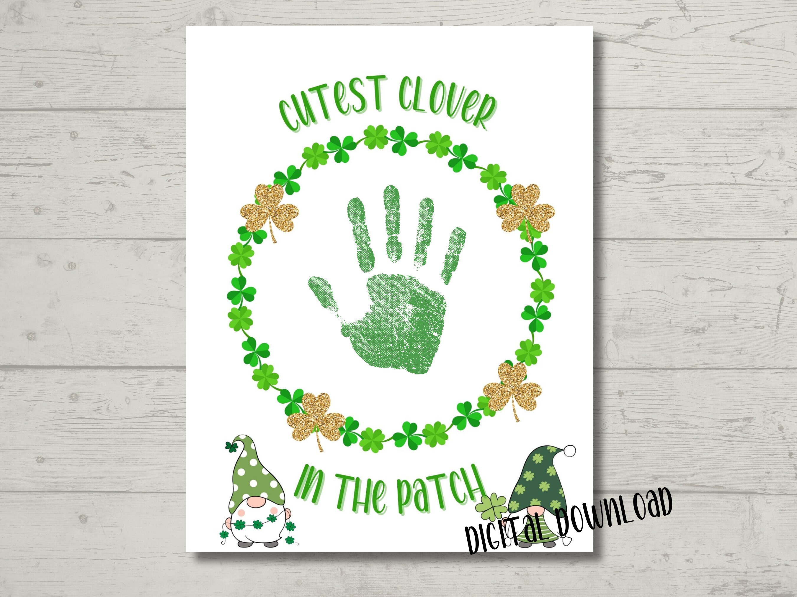 Kids St Patricks Day Handprint Craft Printable Art for Use at Home ...