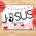 Kids Church Craft Jesus is My Valentine Handprint Art for Babies, Kids ...