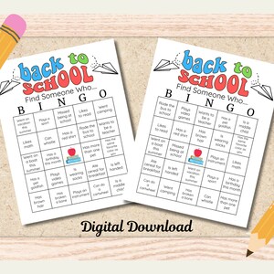Back to School Bingo Game Printable for Kids | Get to Know You Ice ...