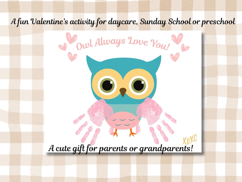 Kids Owl Love You Handprint Craft Printable Owl Love You Parent ...
