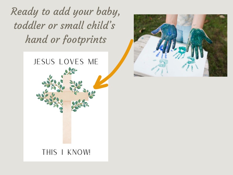 Jesus Loves Me Kids Handprint Craft for Church Nursery, Sunday School ...