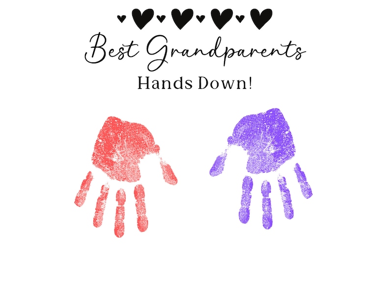 Grandparents Day Handprint Printable Craft Activity, Gift for Grandma ...