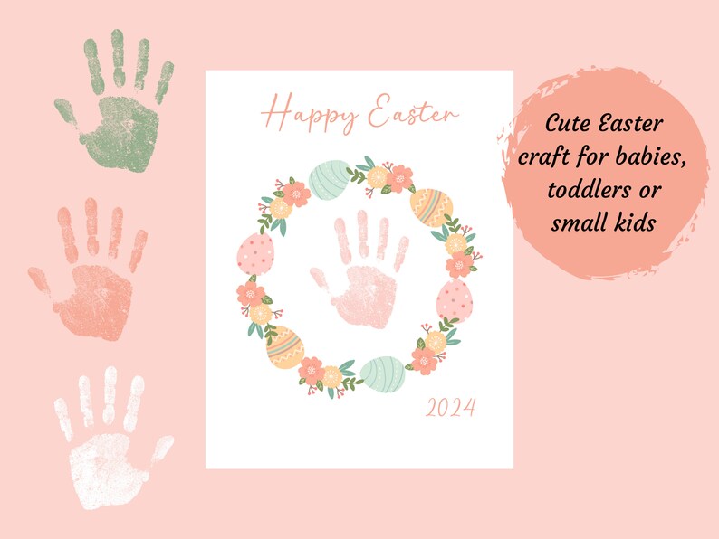 Easter Handprint Craft for Kids Baby Toddler or Preschooler for Home ...