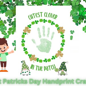 St Patricks Day Handprint Clover Keepsake (PDF Pattern) - Etsy