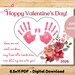 Valentine's Day Handprint Craft Printable Parent Grandparent Gift Baby ...