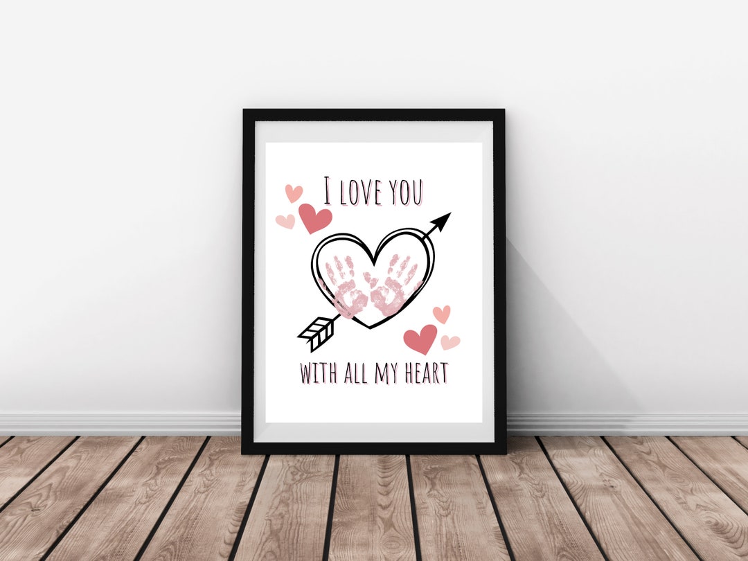 Valentine's Day Handprint Craft Kids Preschool Classroom Gift for ...