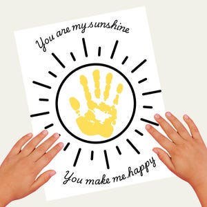 Kids You Are My Sunshine Handprint Classroom Craft for Teachers Parent ...