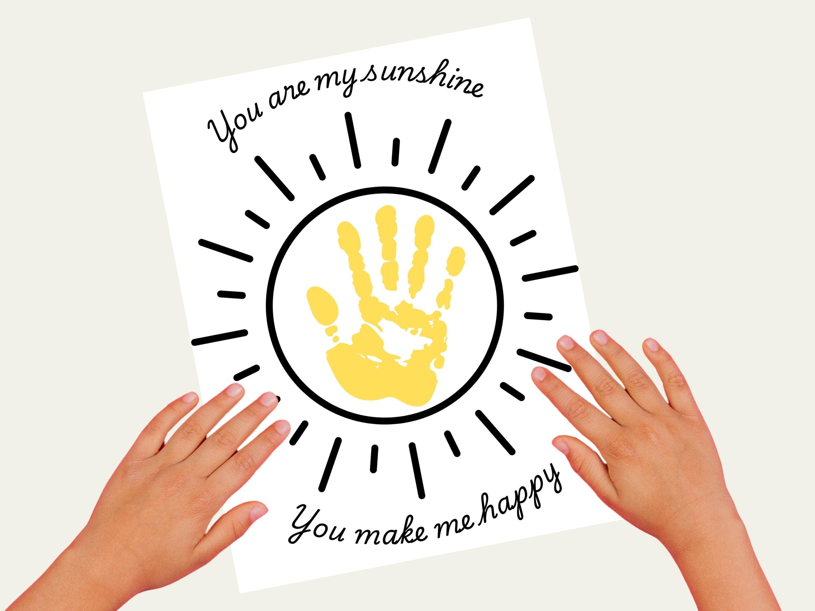 You Are My Sunshine Handprint Art: Kids Craft Keepsake (PDF) - Etsy