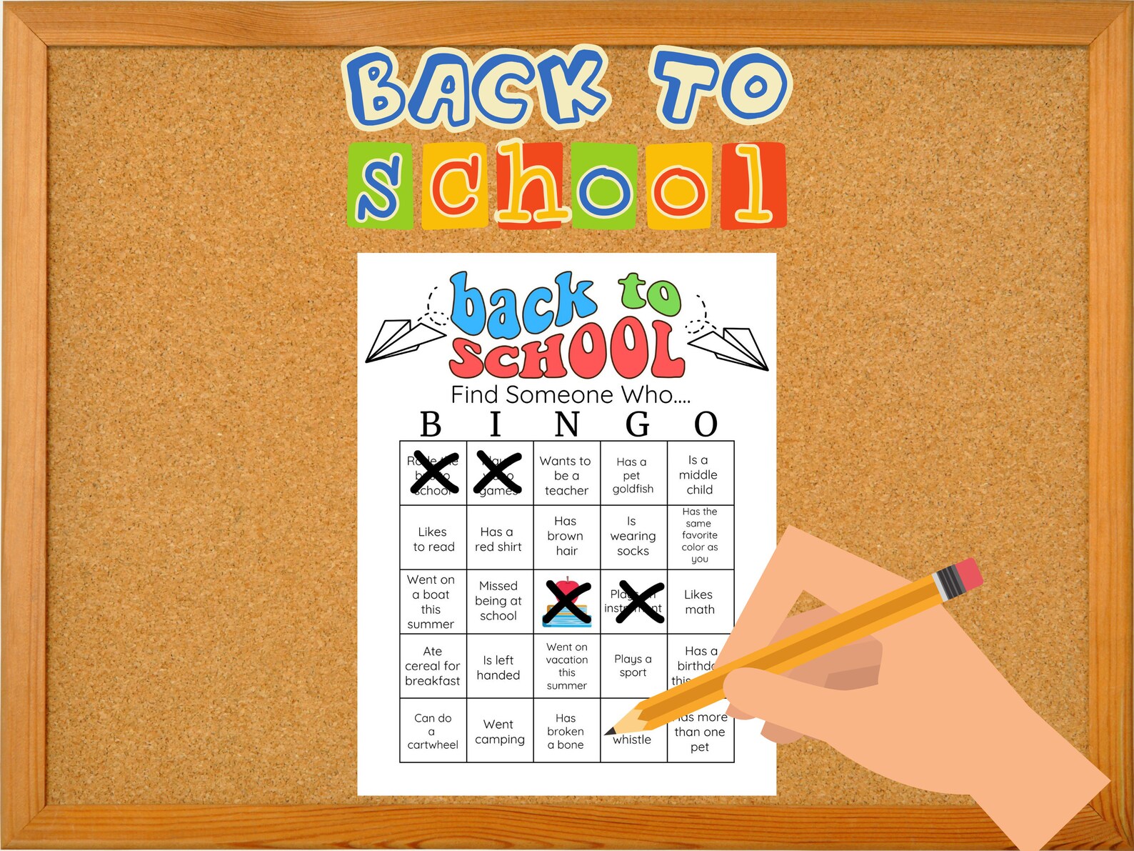 Back to School Bingo Game Printable for Kids | Get to Know You Ice ...