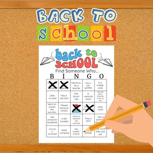 Back to School Bingo Game Printable for Kids | Get to Know You Ice ...