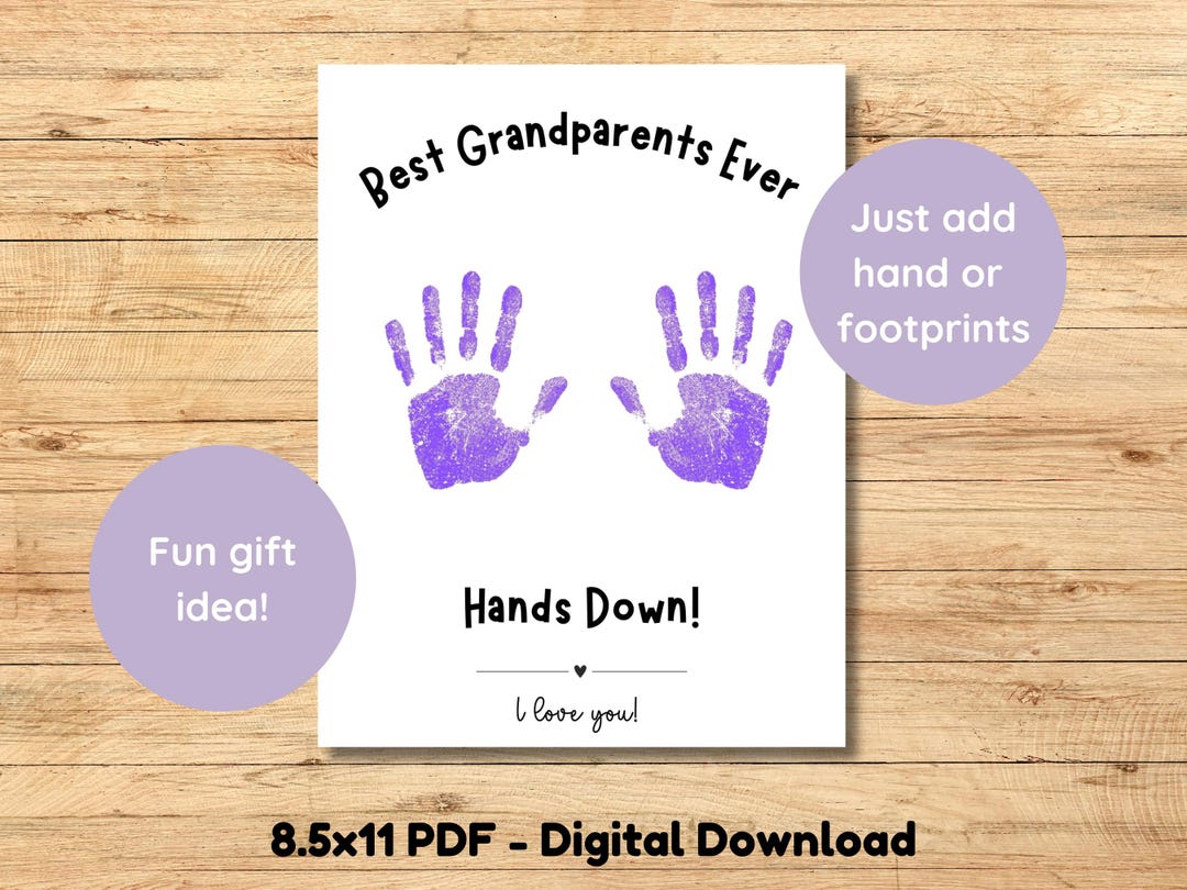 Best Grandparents Handprint Craft Printable - Cute Easy Gift for ...