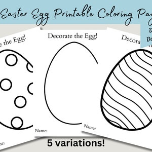 Easter Egg Coloring Page for Kids Printables - Fun for All Ages to ...