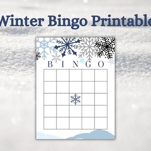 Winter Snow Bingo Printable for Holiday Group Gathering - Easy ...