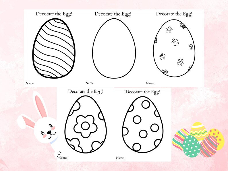 Easter Egg Coloring Page for Kids Printables - Fun for All Ages to ...