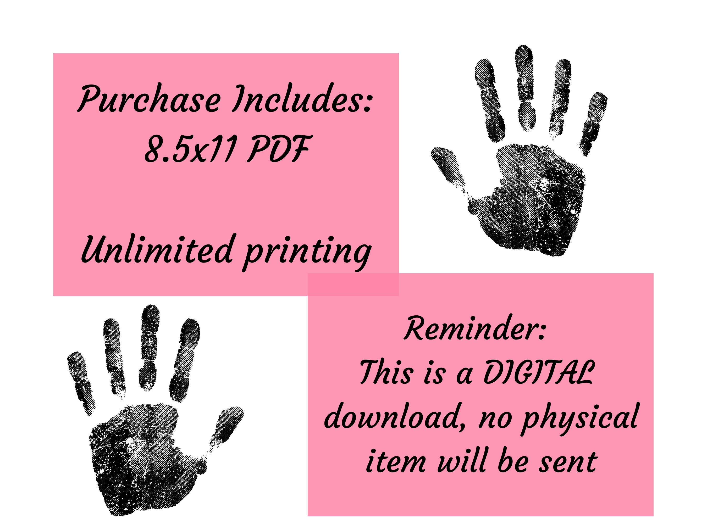 Mother's Day Handprint Kids Craft Bundle Printable Gift for Mom ...