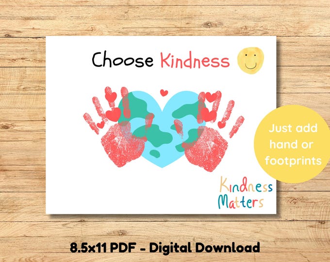 Kindness Handprint Art Craft Activities, Kindness Week Art Project ...