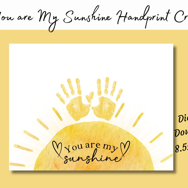 You Are My Sunshine Handprint - Etsy