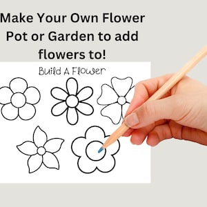 Kids Flower Craft Spring Printable Build a Flower - Preschool Paper ...