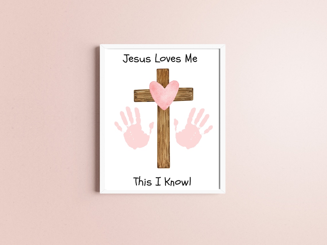 Jesus Loves Me Kids Handprint Activity PDF - Etsy