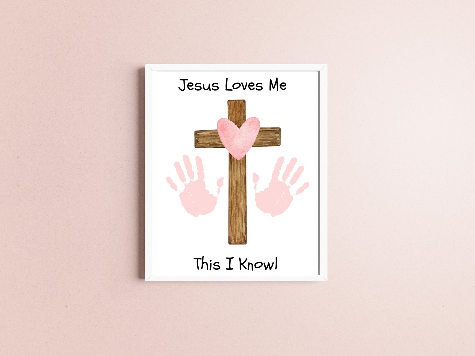 Church Kids Craft Jesus Loves Me Kids Handprint Activity for Daycare ...