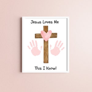 Church Kids Craft Jesus Loves Me Kids Handprint Activity for Daycare ...