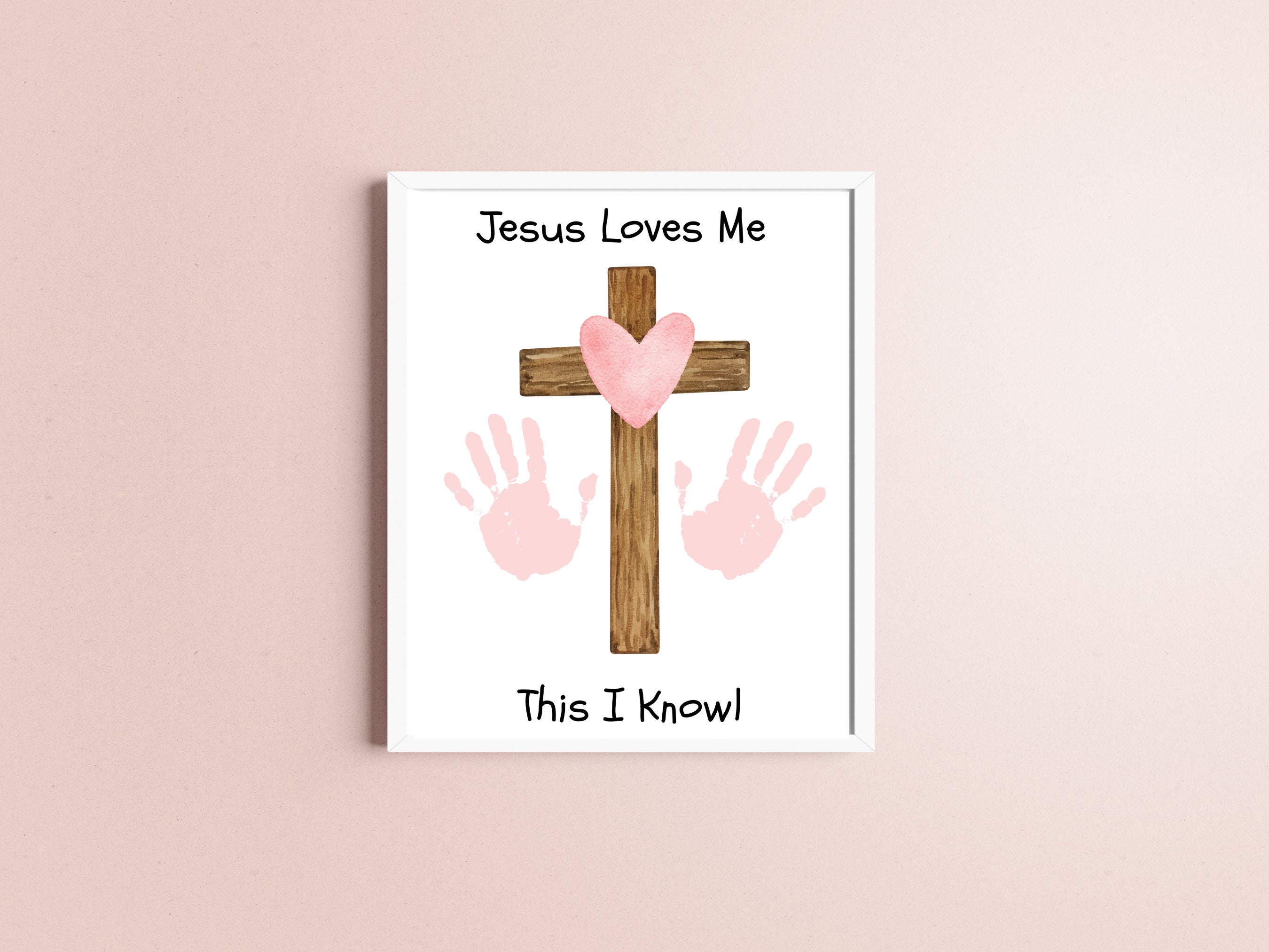 Church Kids Craft Jesus Loves Me Kids Handprint Activity for Daycare ...