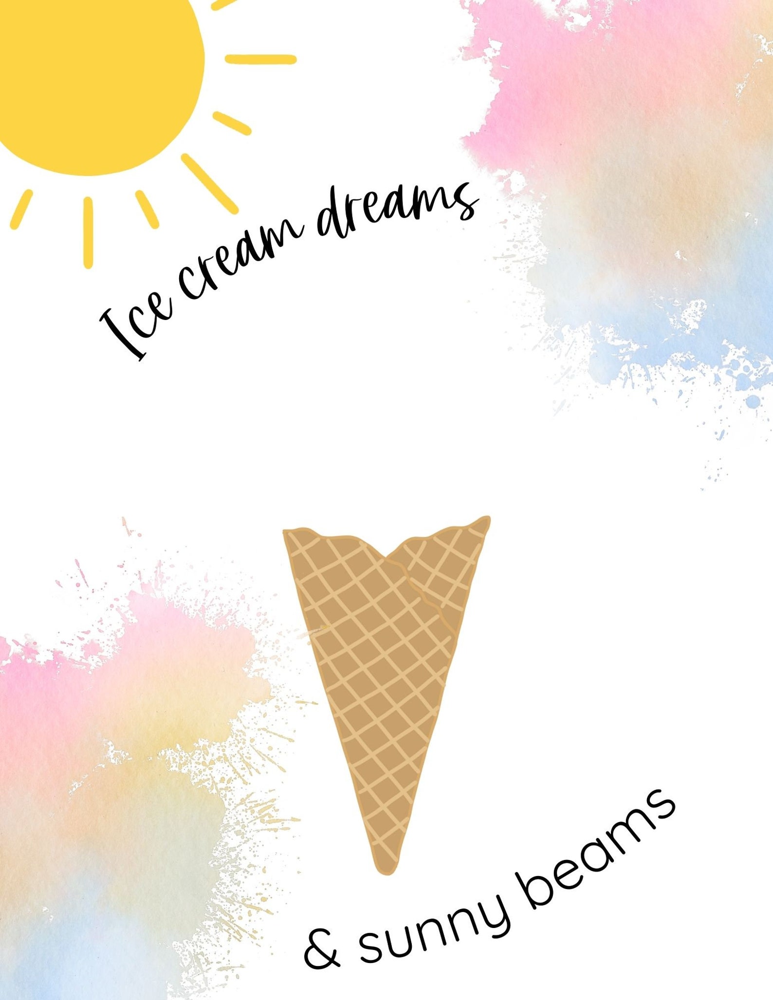 Kids Summer Handprint Craft Printable - End of School Year Art Activity ...