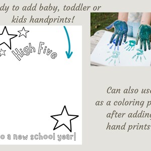 Back to School High Five Handprint Craft for Kids - Fun First Day of ...