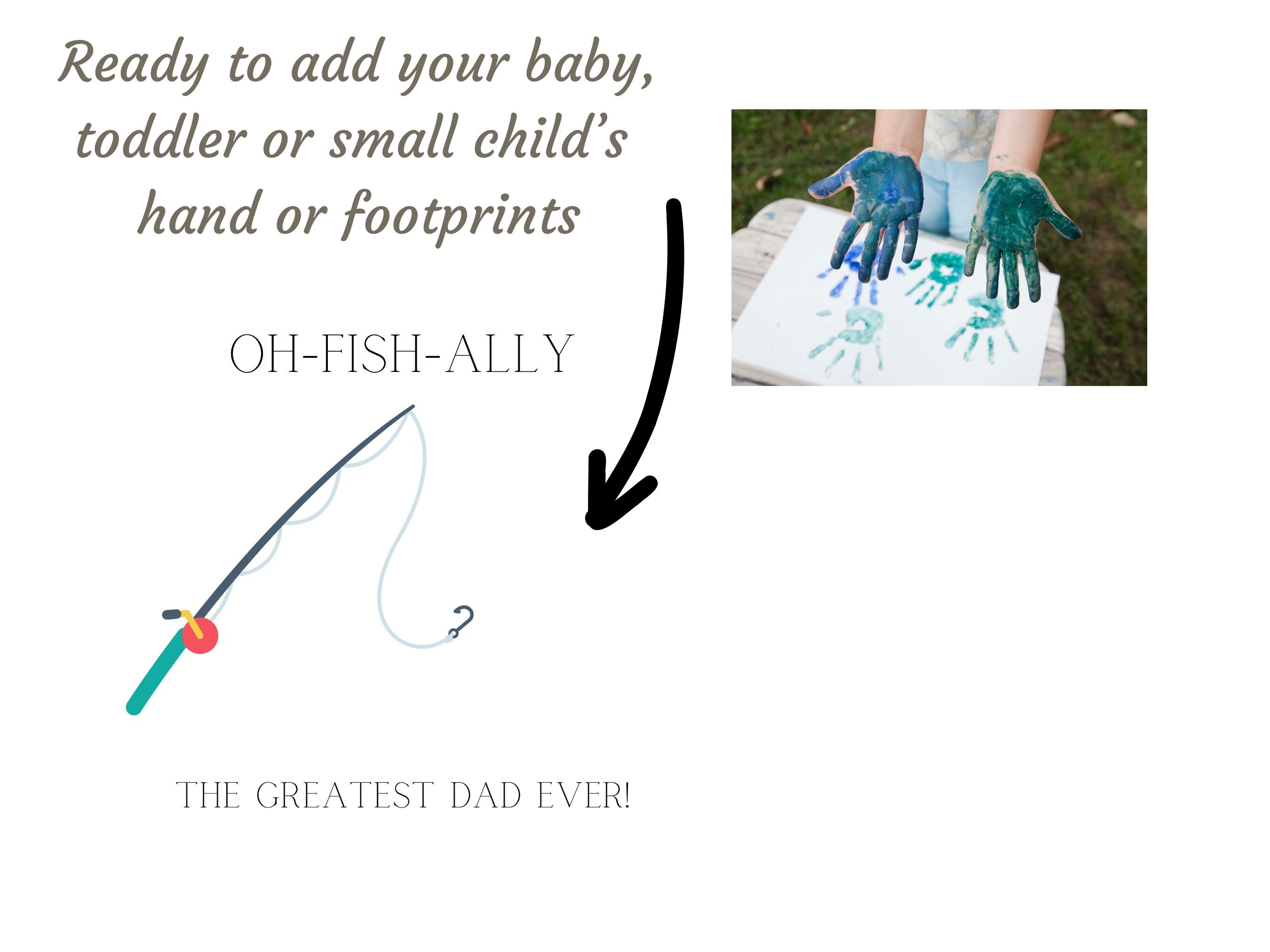 Father's Day Fishing Handprint Craft Gift for Dad | Activity for Baby ...