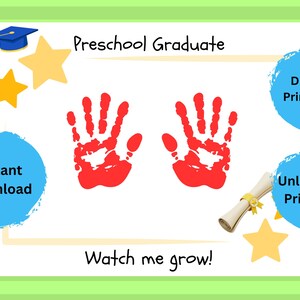 Preschool Graduation Handprint Craft for Class or Daycare, DIY Kids ...