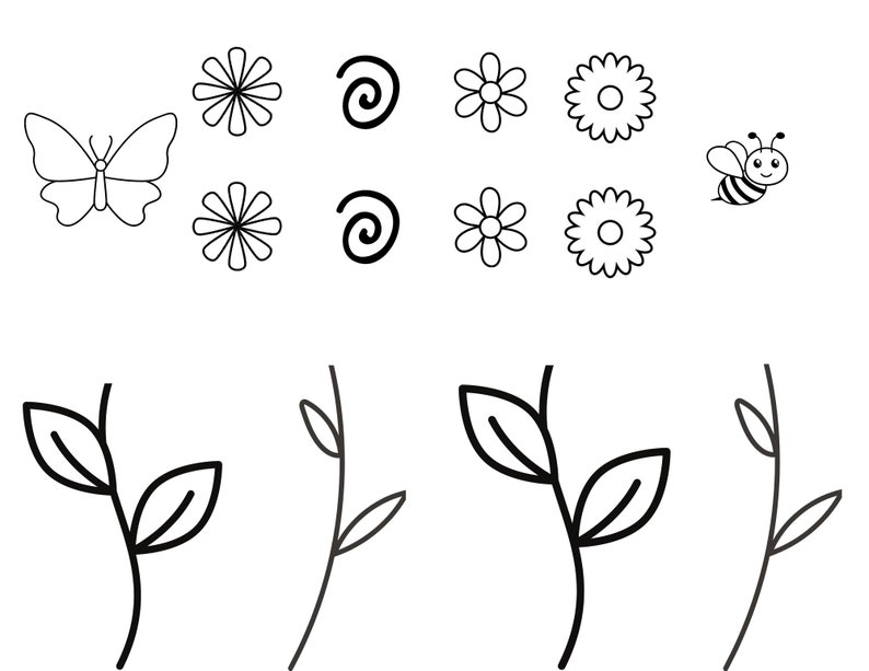 Kids Flower Craft Spring Printable Build a Flower - Preschool Paper ...