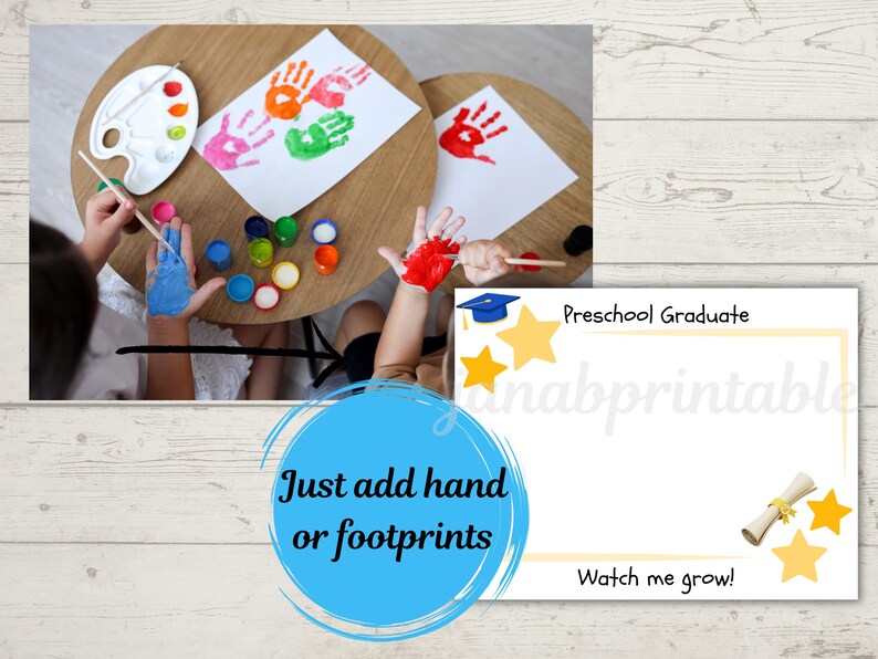 Preschool Graduation Handprint Craft for Class or Daycare, DIY Kids ...