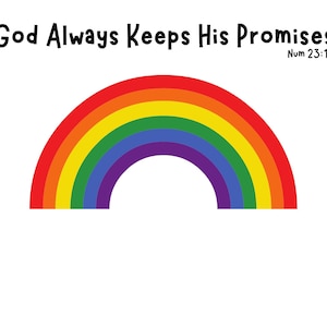 Church Kids Craft God Keeps His Promises Rainbow Handprint Activity for ...