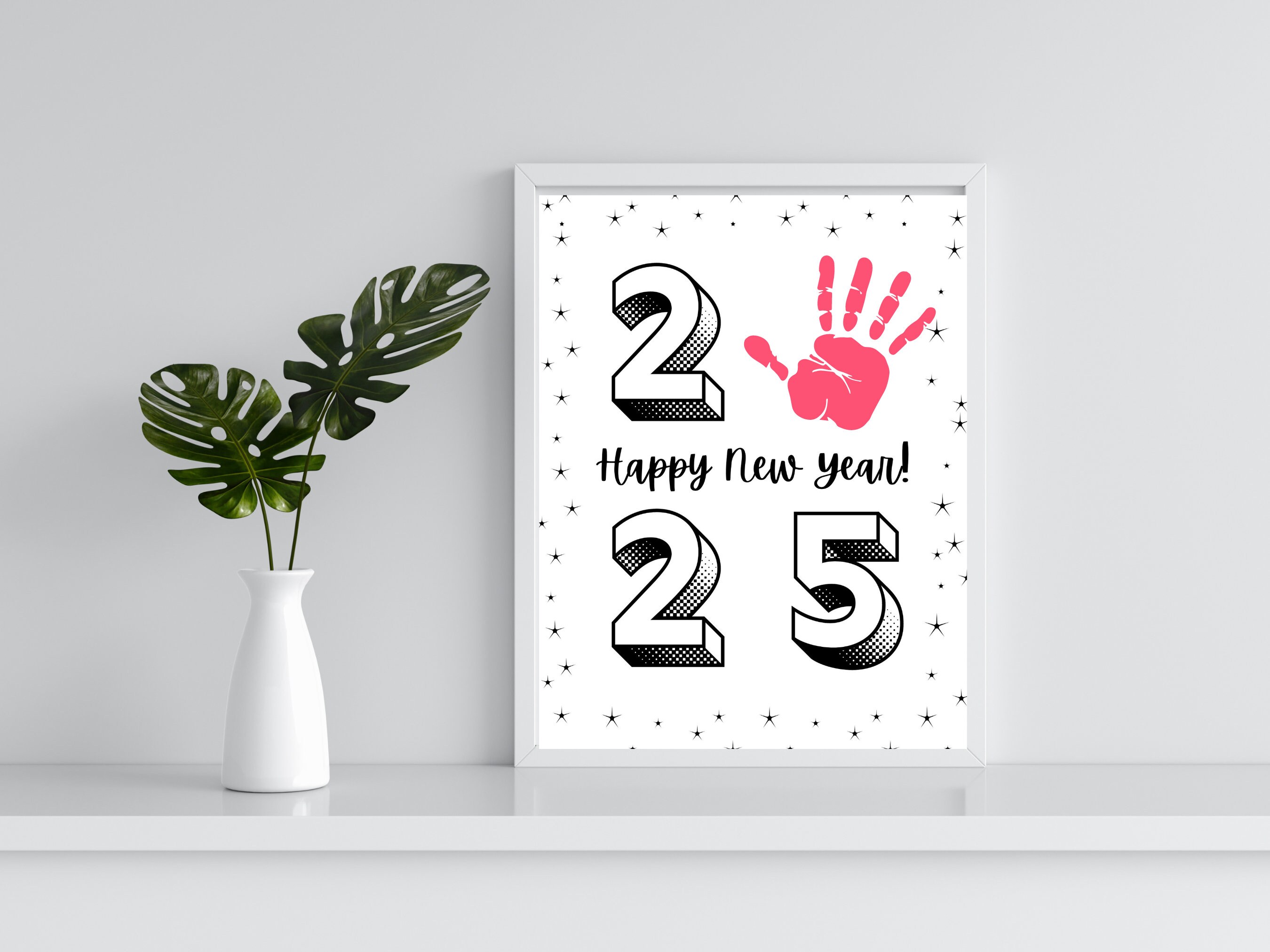 New Years Handprint Craft 2025 Kids Preschool or Daycare Activity ...