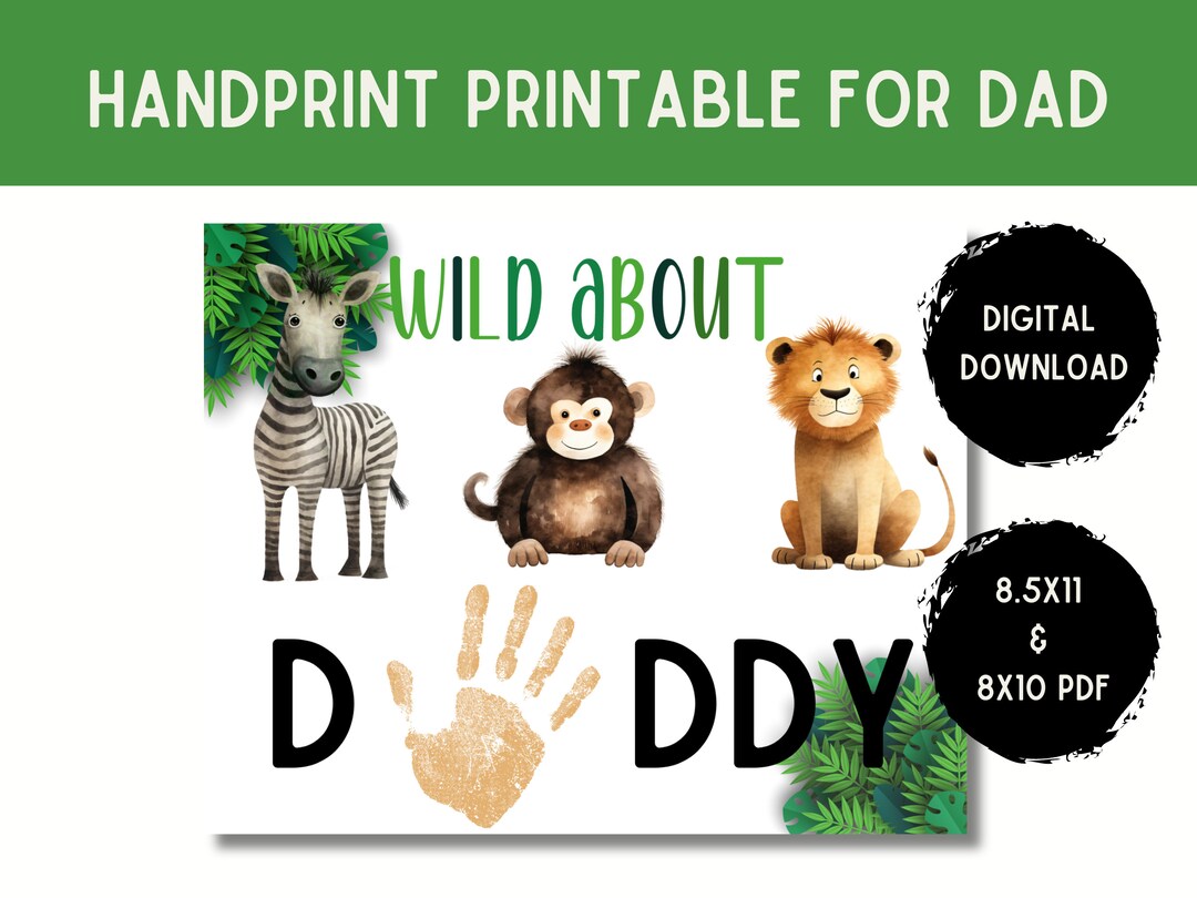 Dads Birthday Handprint Craft From Child Father's Day Printable ...