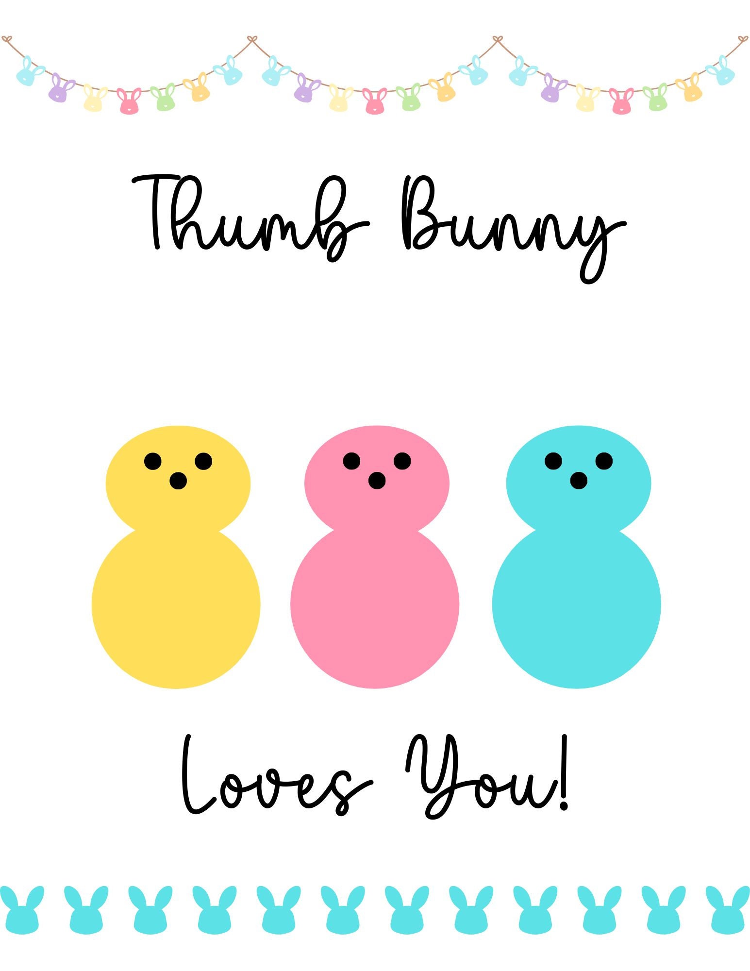 Easter Bunny Hand Fingerprint Craft Activity for Preschool Daycare Baby ...