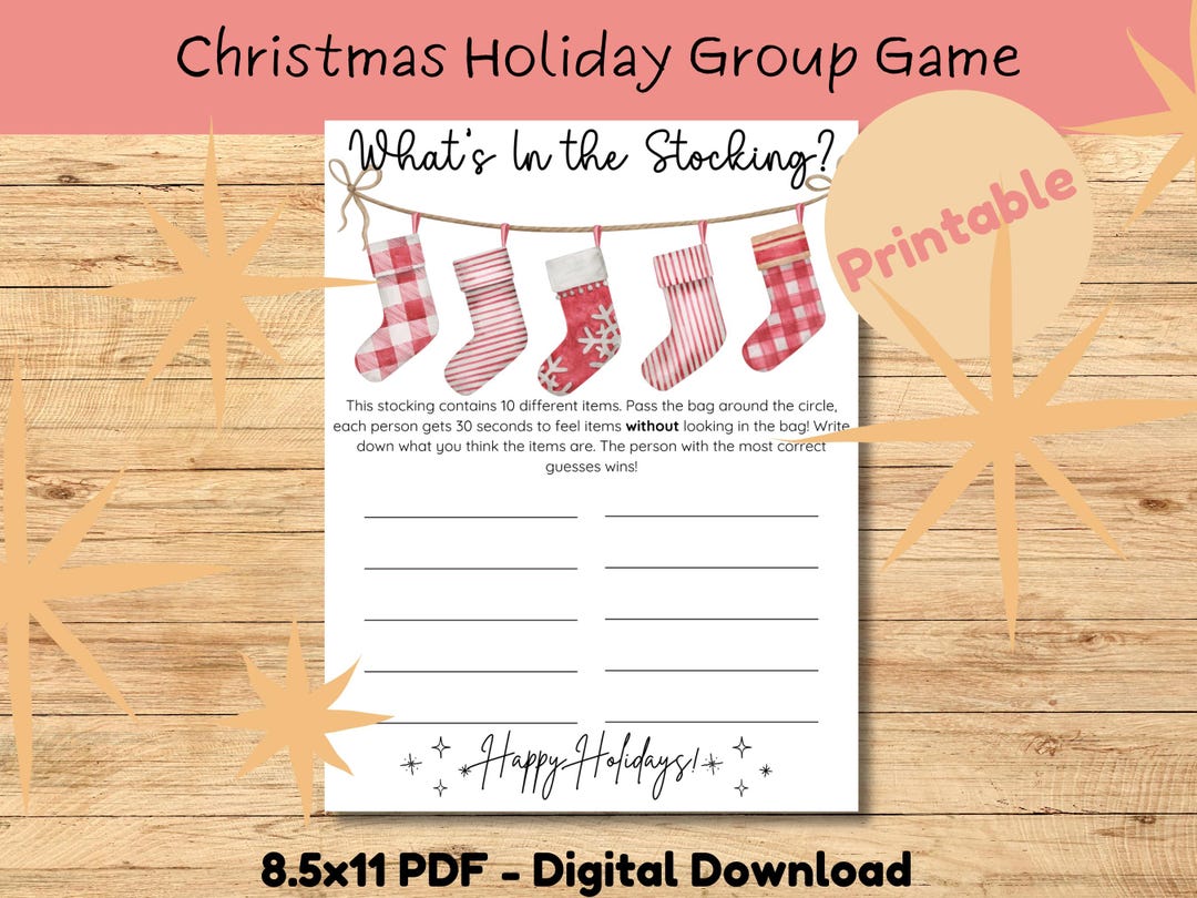 Holiday Christmas Ice Breaker Group Game for Family Gatherings, Office ...