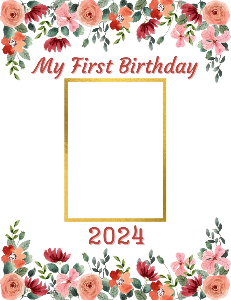 First Birthday Handprint Craft Keepsake Memory Birthday Handprint Gift ...