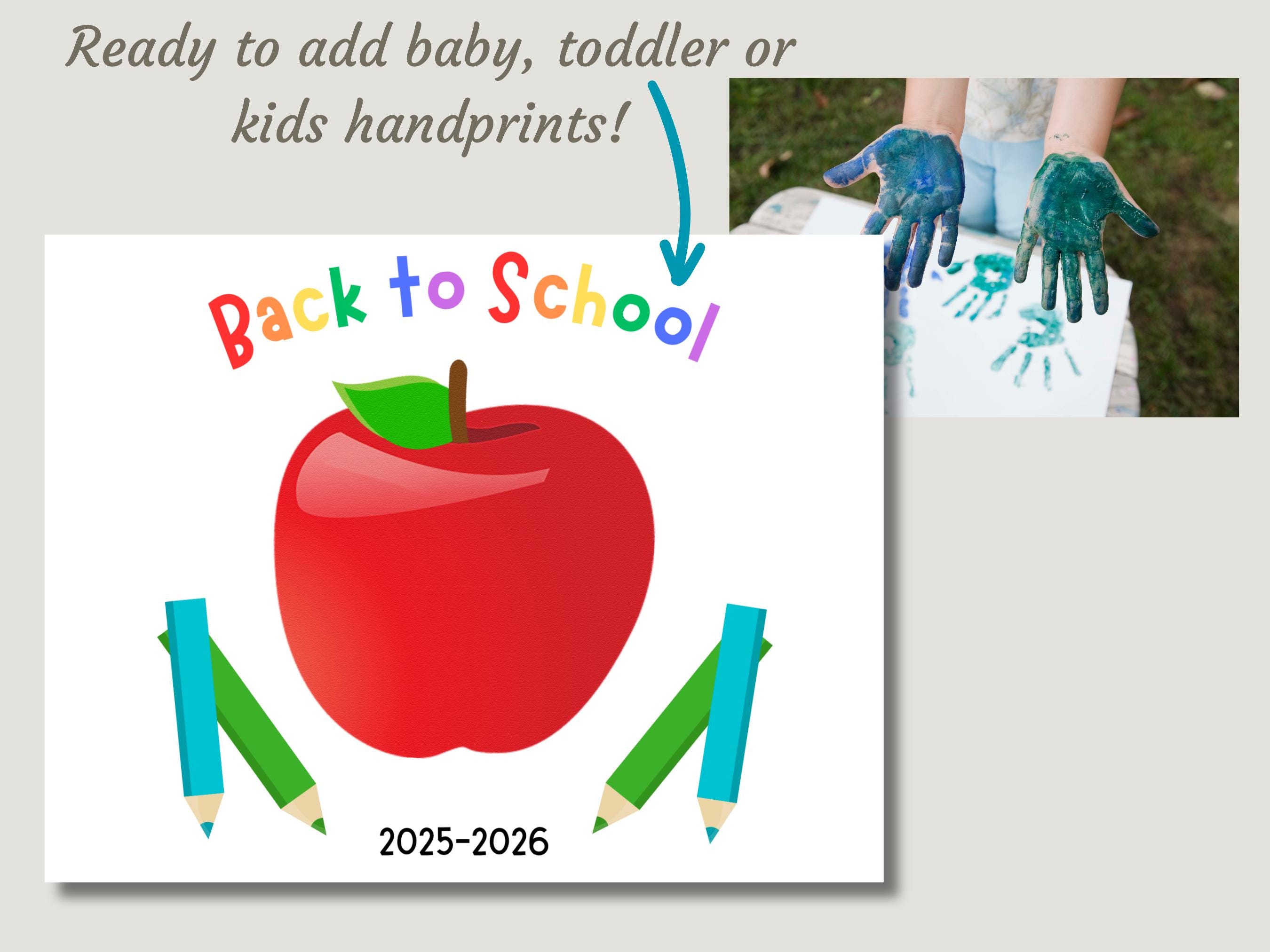 Back to School Handprint Craft for Kindergarten Kids - Preschool ...