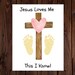 Jesus Loves Me Kids Handprint Activity PDF - Etsy
